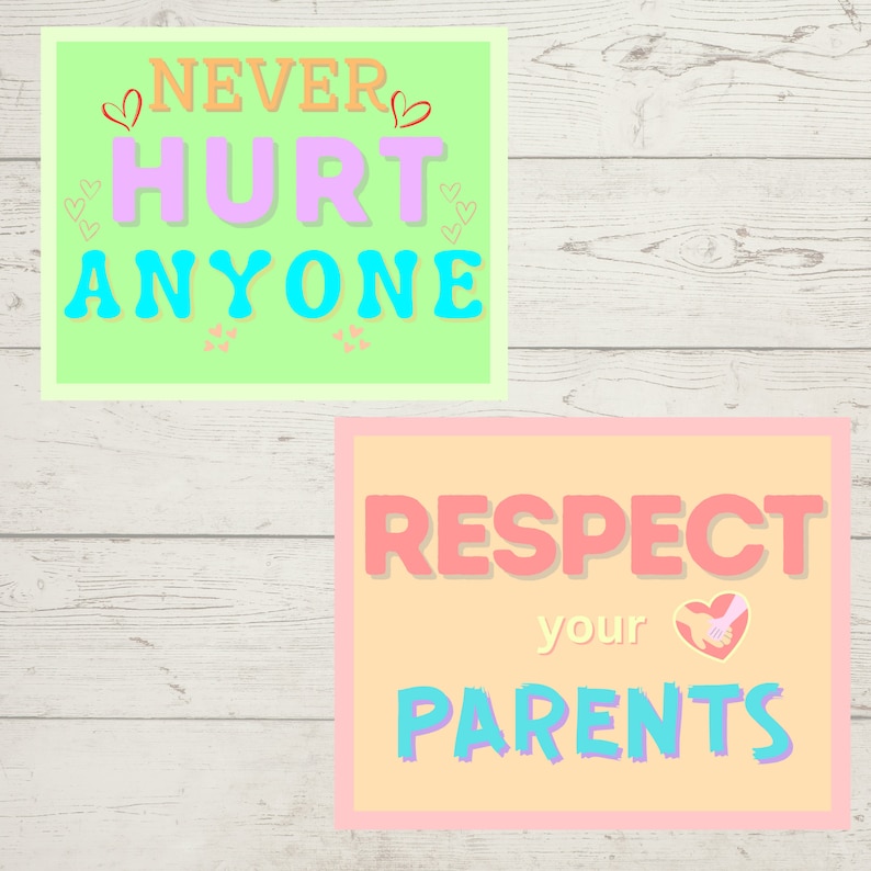 10 Commandments for Kids, Christian Bulletin Board, Sunday School Decor ...