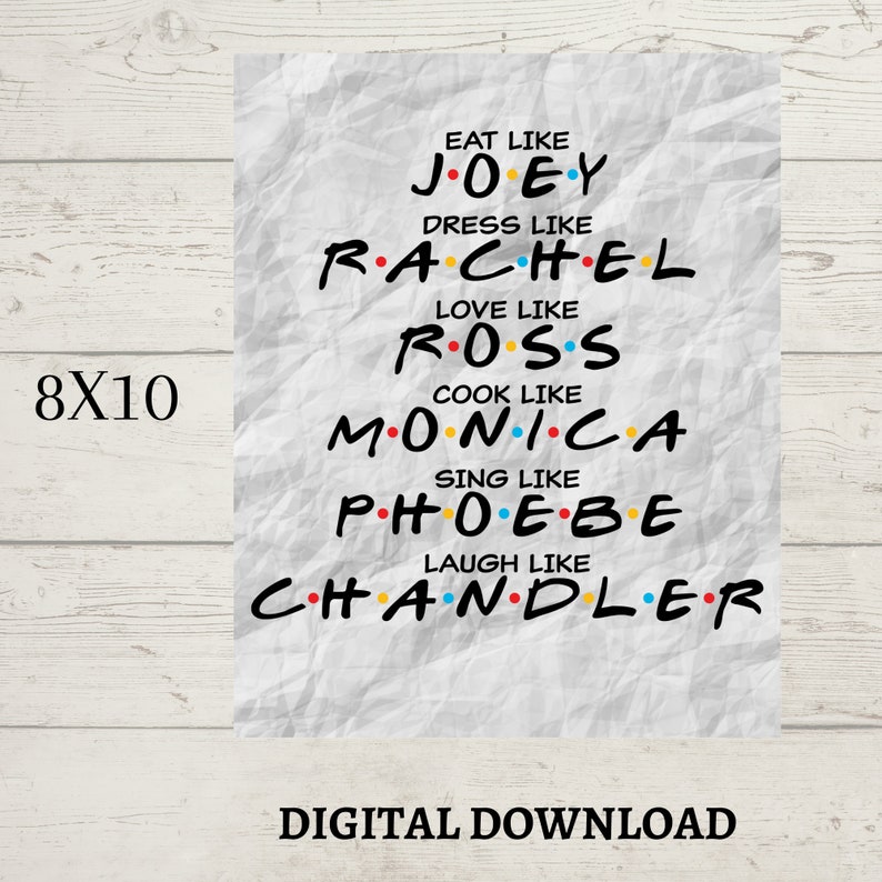 Friends TV Show Posters Friends Signs Friends Wall Prints - Etsy