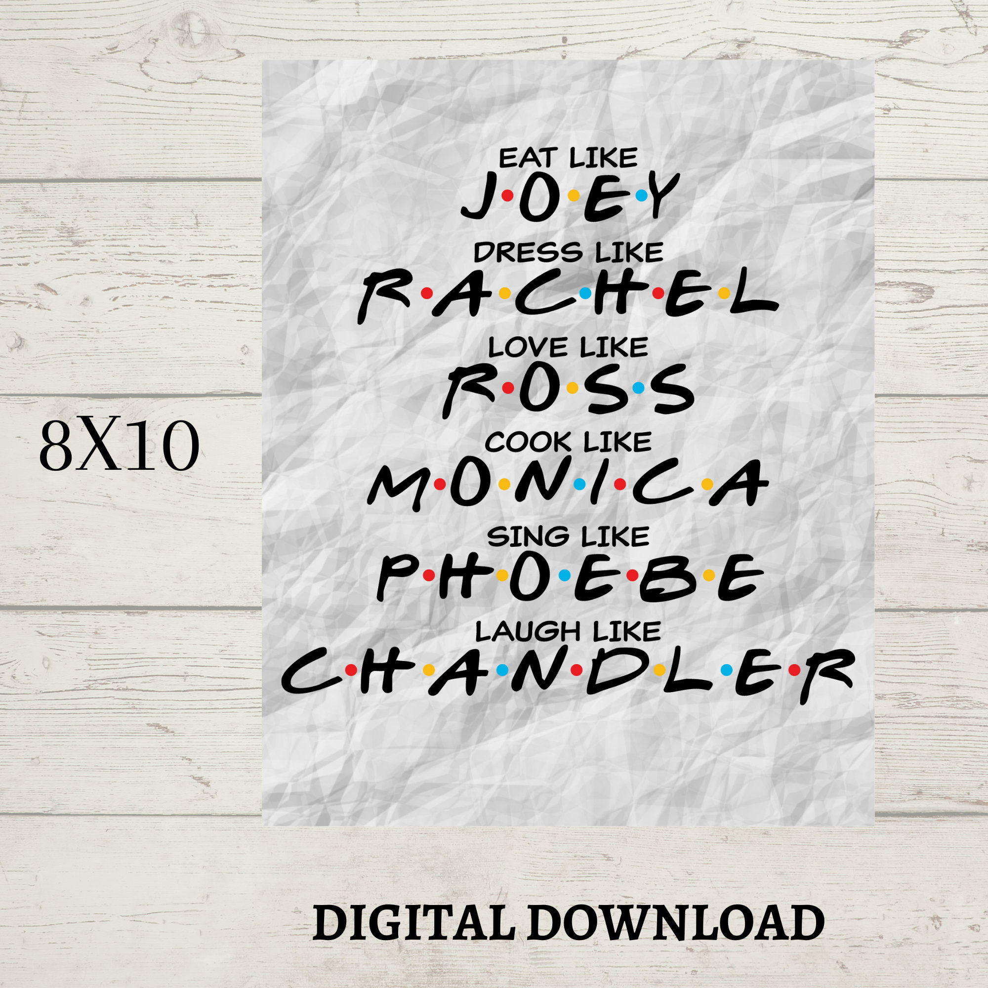 Friends TV Show Posters, Friends Signs, Friends Wall Prints, Wall Decor ...