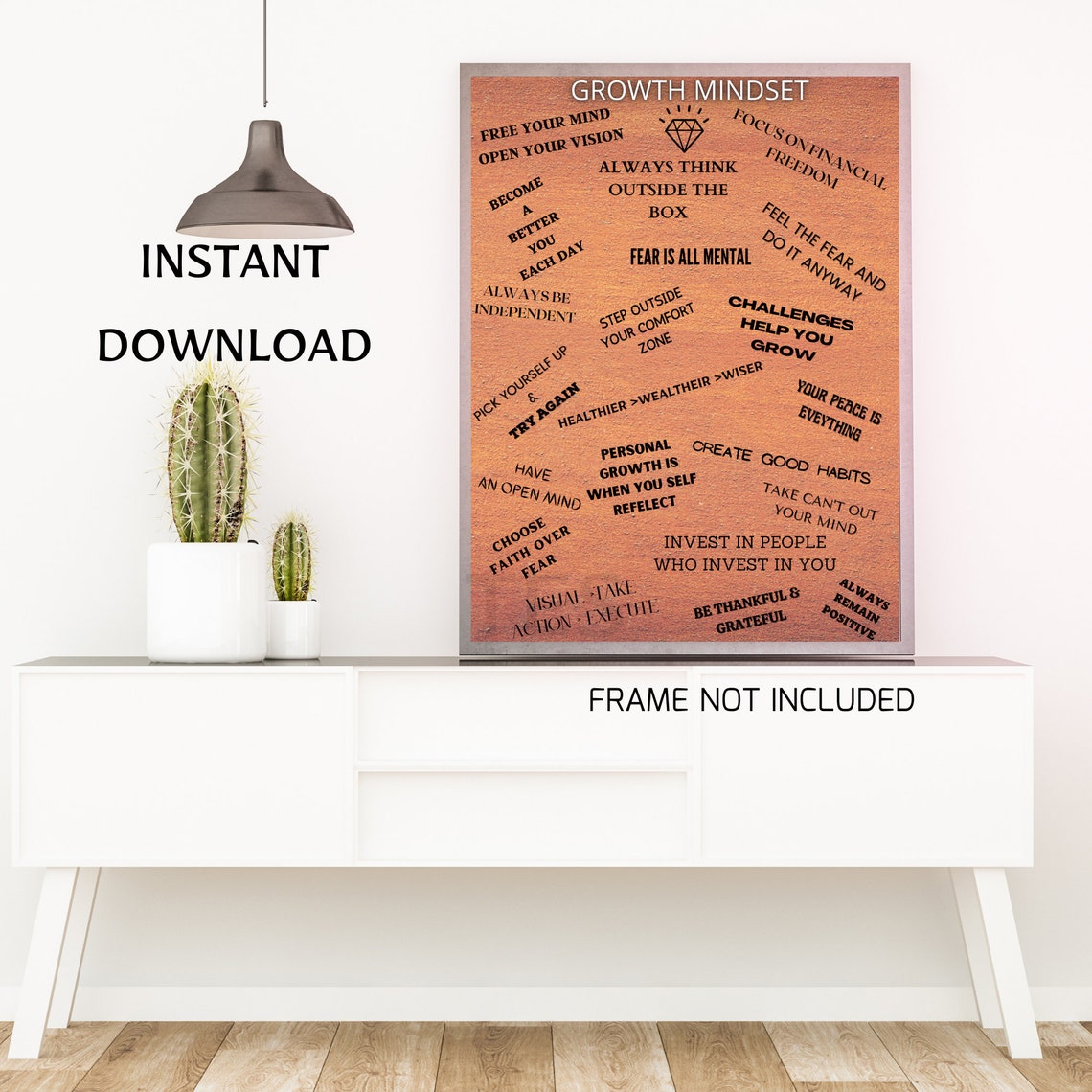 Motivational Poster, Growth Mindset Printable, Motivational Wall Decor ...