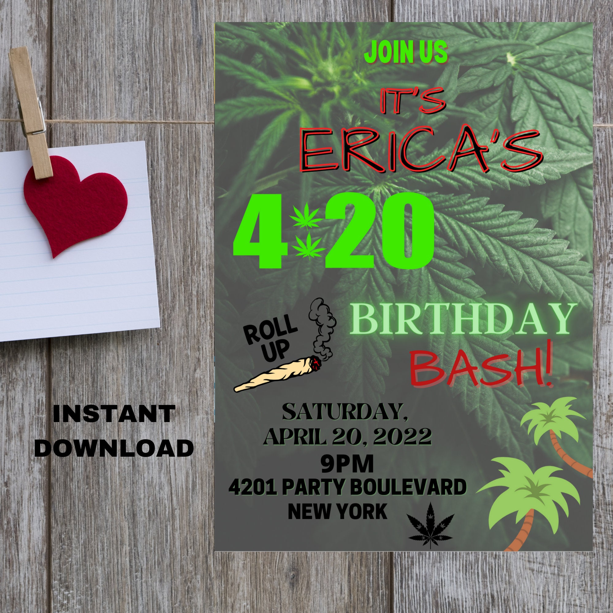 420 Birthday Party, Cannabis Birthday, Weed Birthday, Cannabis Theme ...