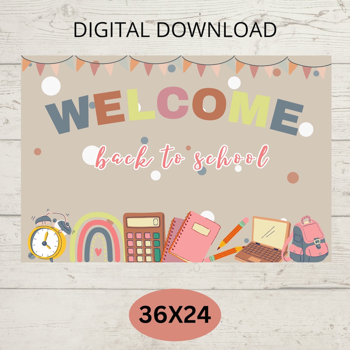 Back to School Welcome Sign, Classroom Poster, Boho Theme, Classroom ...