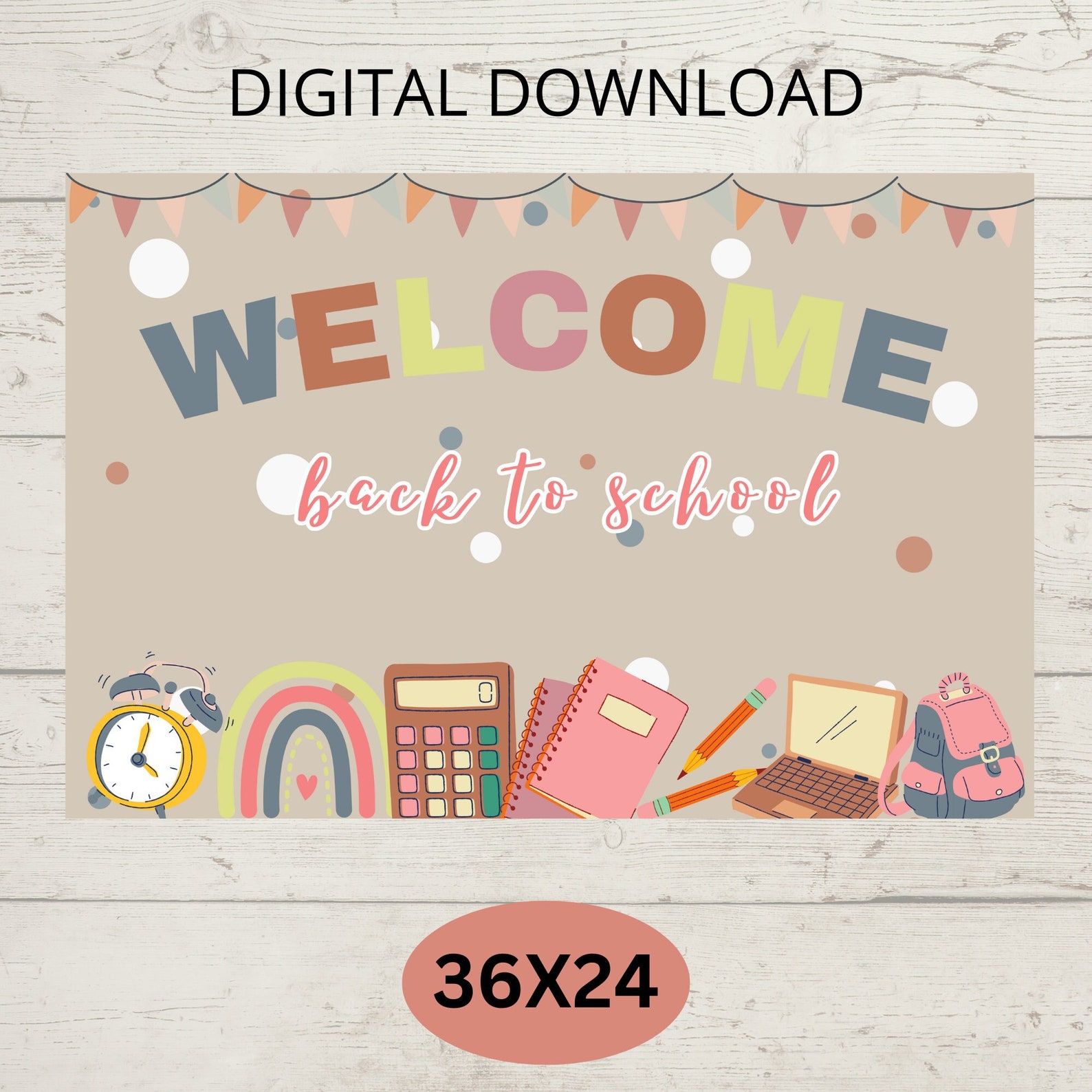 Back to School Welcome Sign, Classroom Poster, Boho Theme, Classroom ...