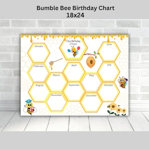 Classroom Bee Birthday Chart, Bulletin Board, Classroom Decor, Bumble ...