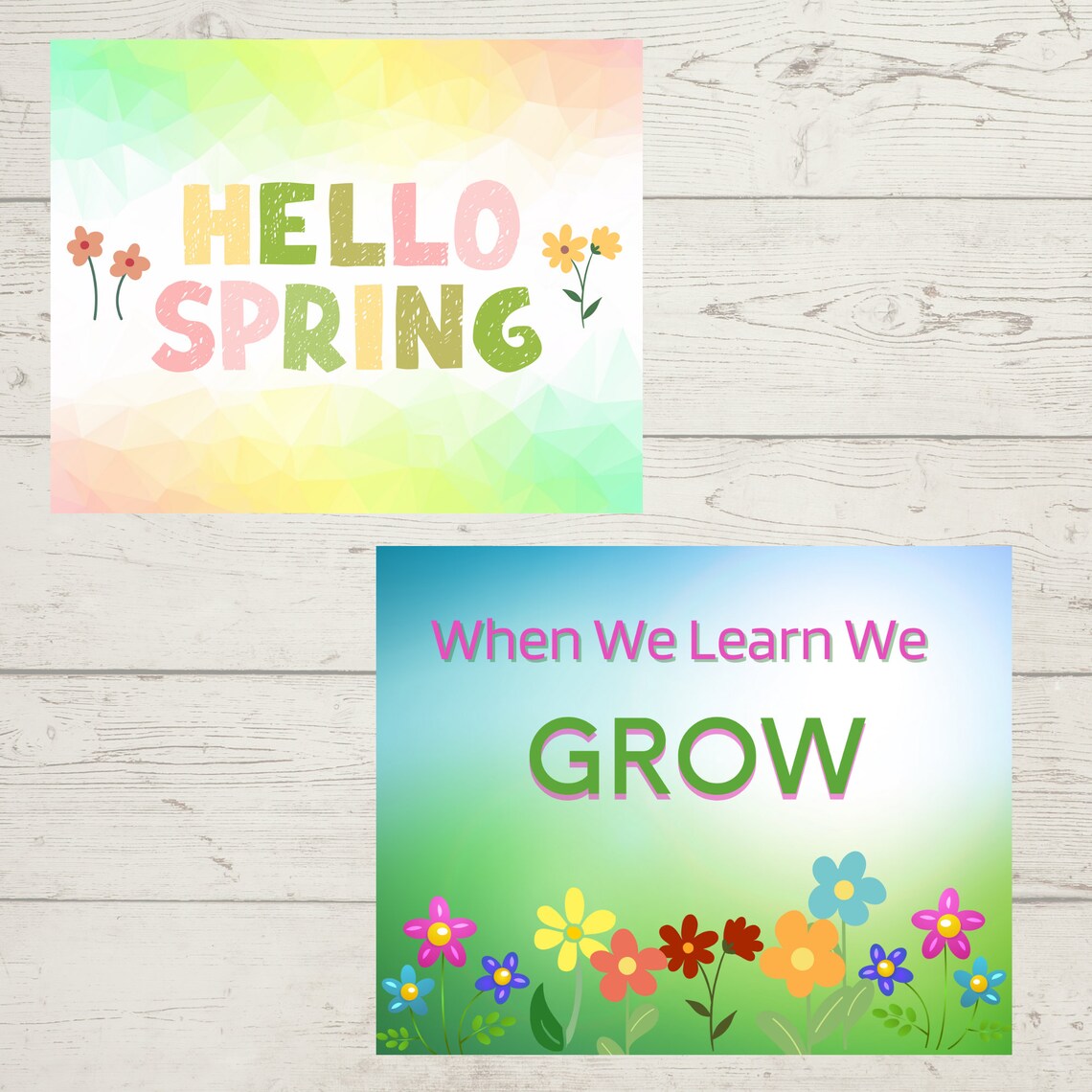 Spring Bulletin Board, Spring Classroom Decor, Classroom Poster Set ...