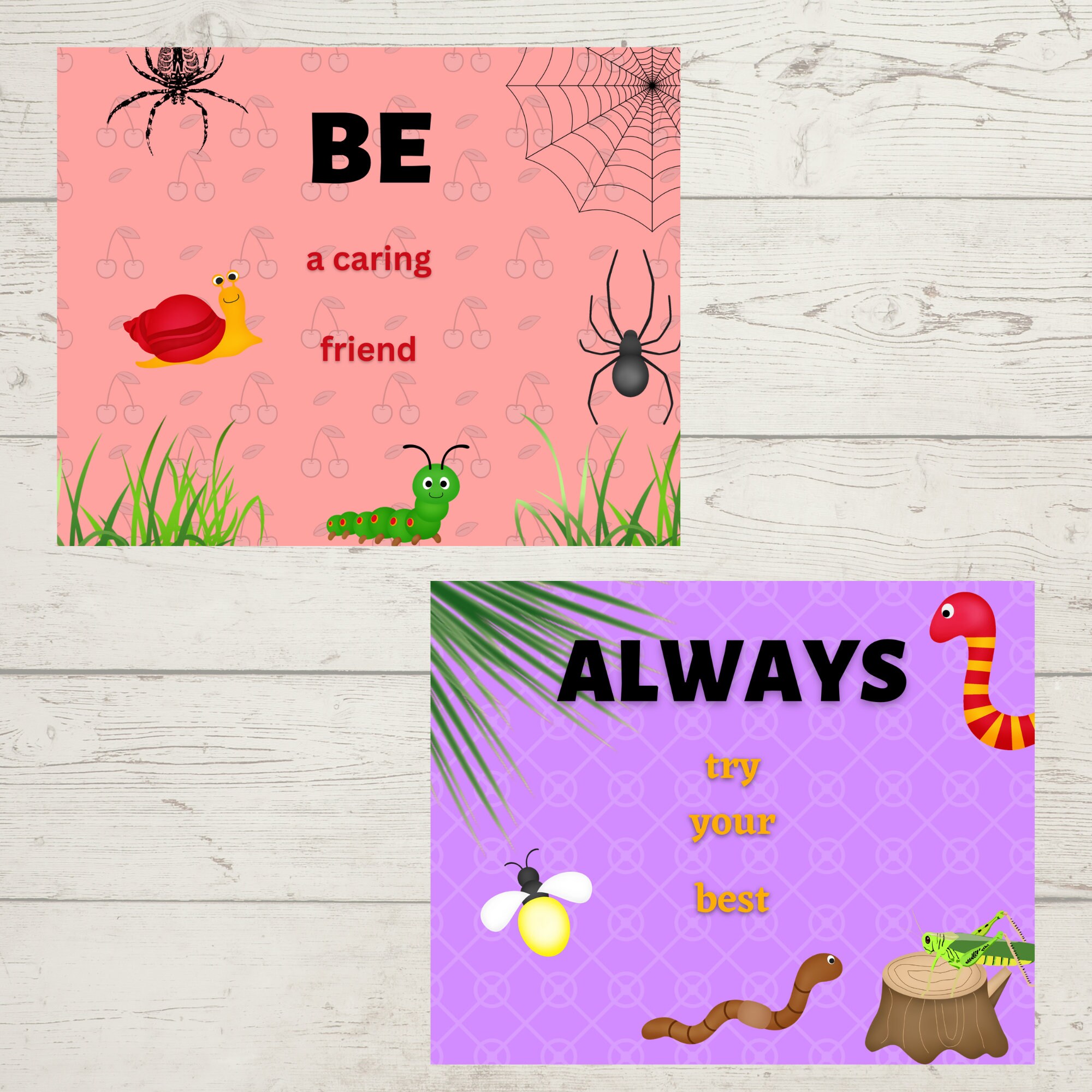 Classroom Bug Rules Bug Theme Insect Posters Classroom Decor Wall Prints Teachers Classroom 