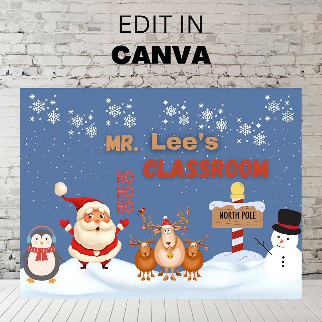Christmas Wall Decor, Classroom Poster, Classroom Bulletin Board ...
