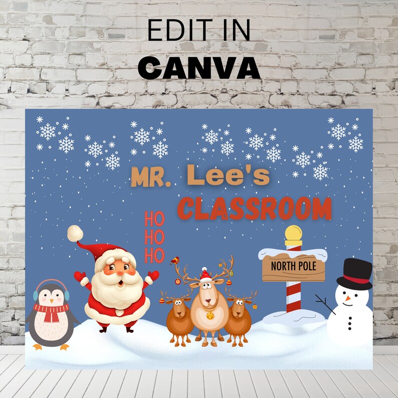 Christmas Wall Decor, Classroom Poster, Classroom Bulletin Board ...