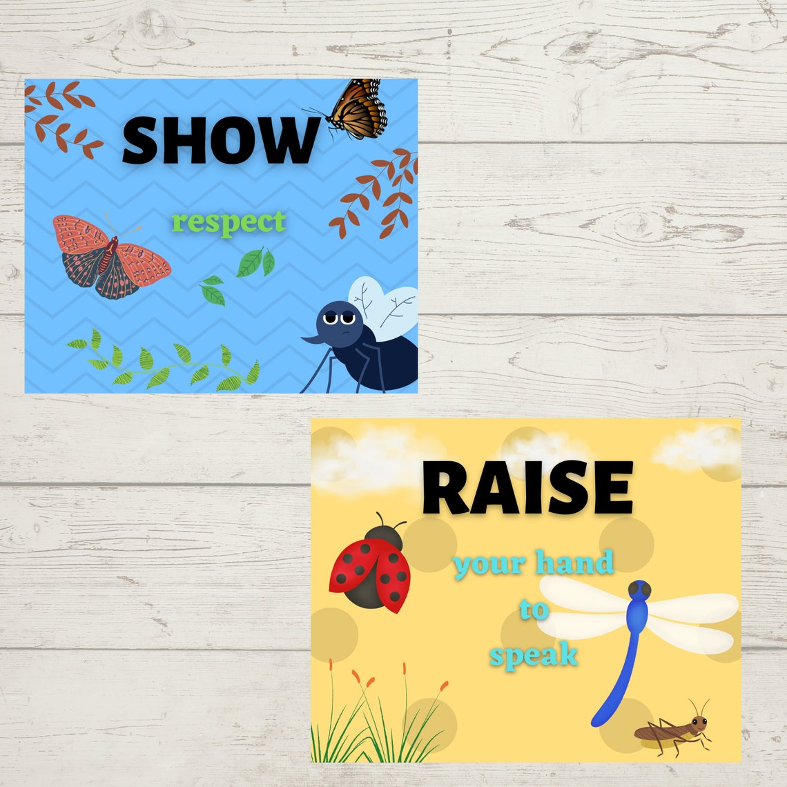 Classroom Bug Rules, Bug Theme, Insect Posters, Classroom Decor, Wall ...