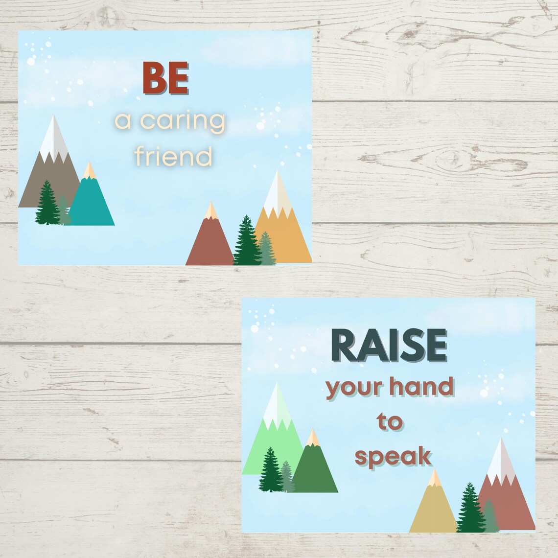 Mountain Classroom Rules, Mountain Bulletin Board, Mountain Classroom ...