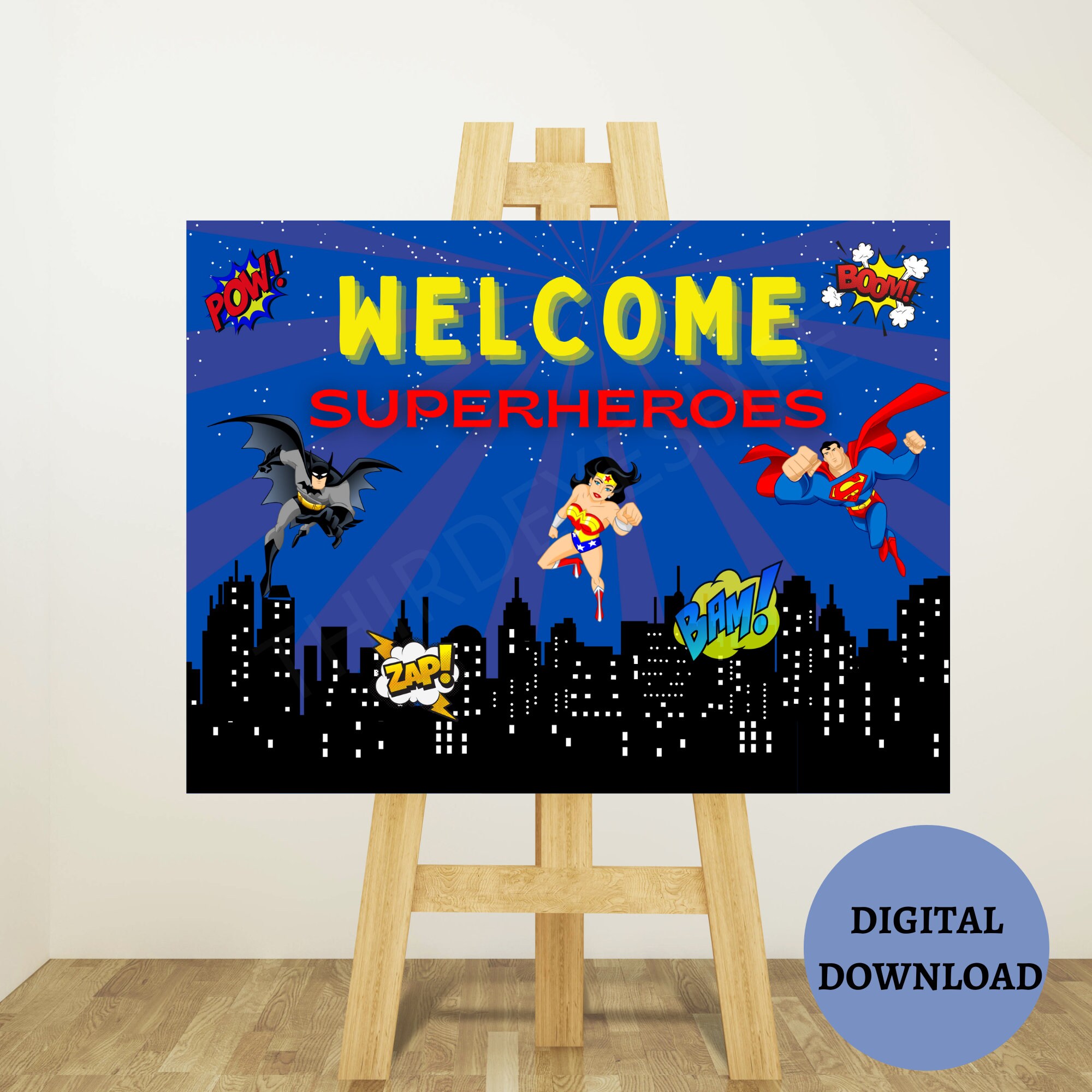 Classroom Welcome Sign, Classroom Decor, Welcome Poster, Superhero ...