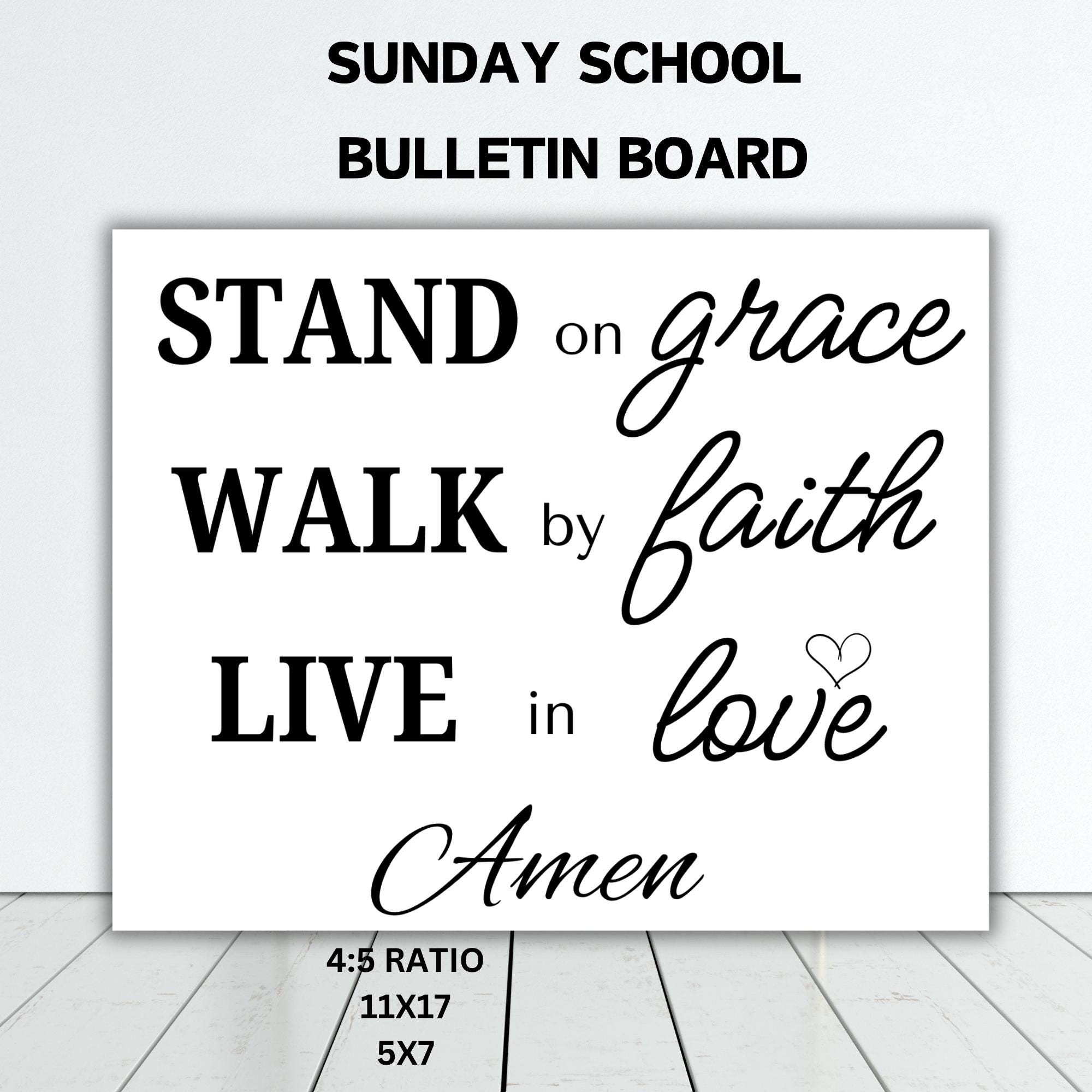 Sunday School Posters, Classroom Decor, Catholic School Bulletin Board ...