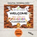 Safari Welcome Sign, Classroom Decor, Jungle Theme, Teachers Classroom ...