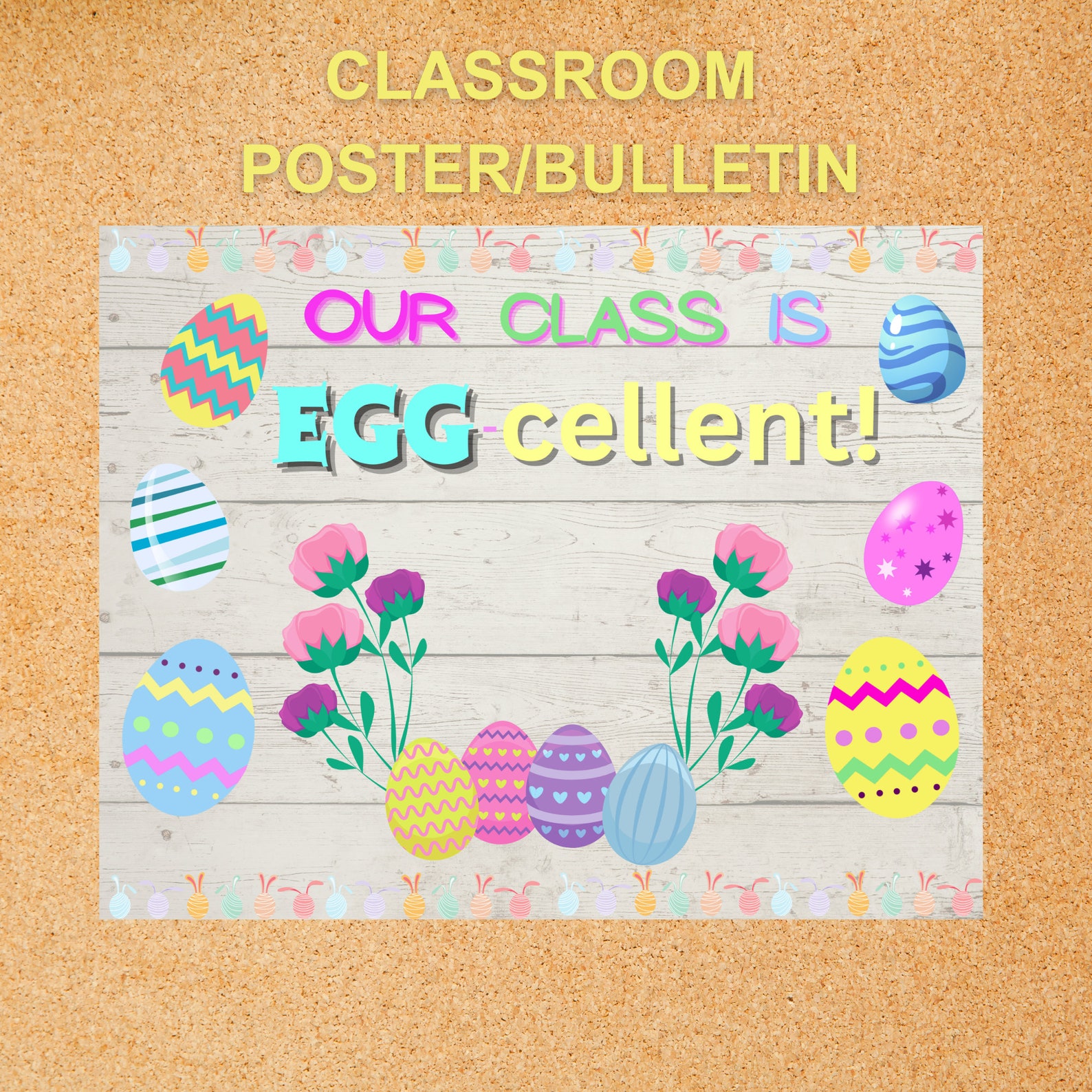 Classroom Bulletin Board, Easter Poster, Classroom Decor, Wall ...