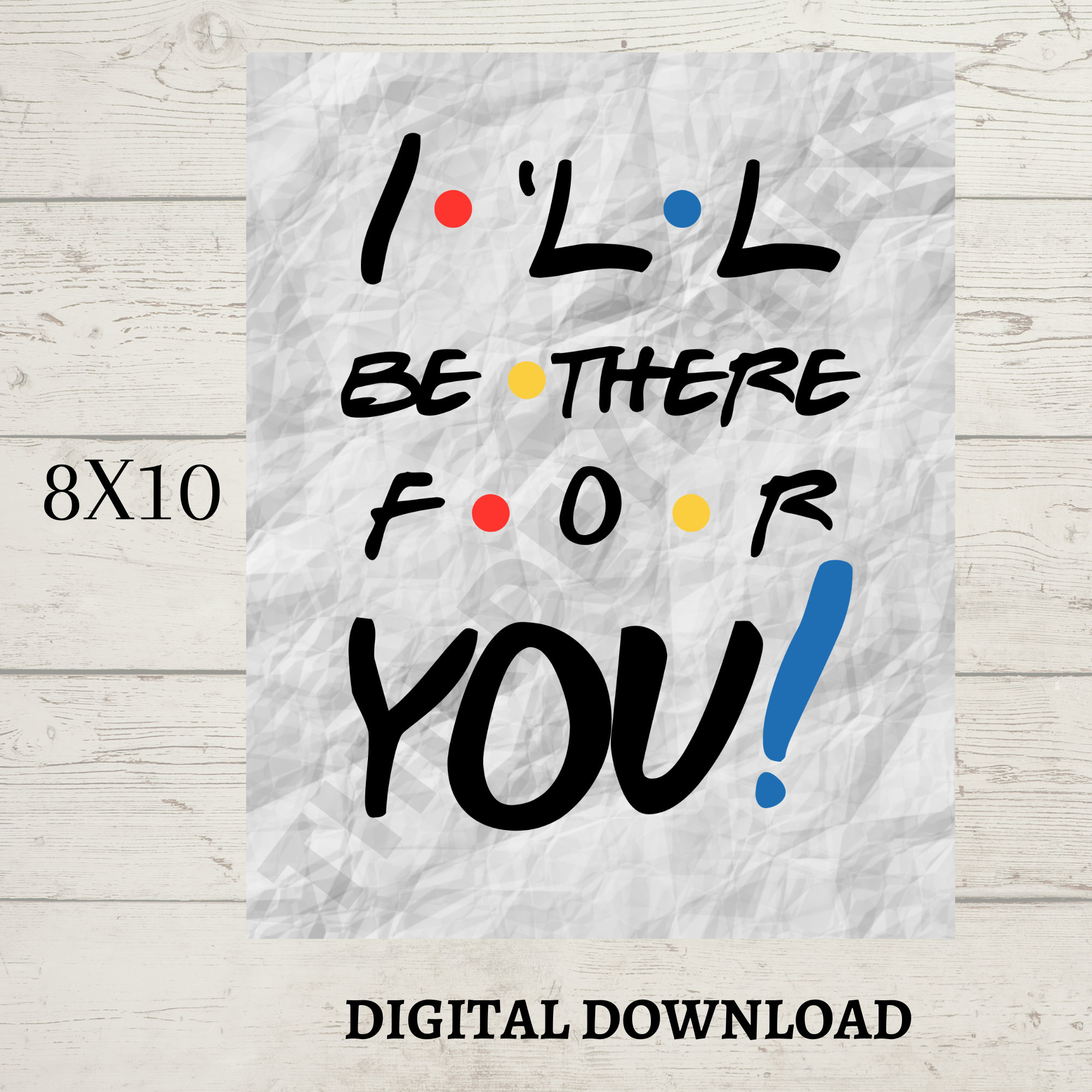 Friends Show Wall Art Printable Poster Set Friends Signs - Etsy