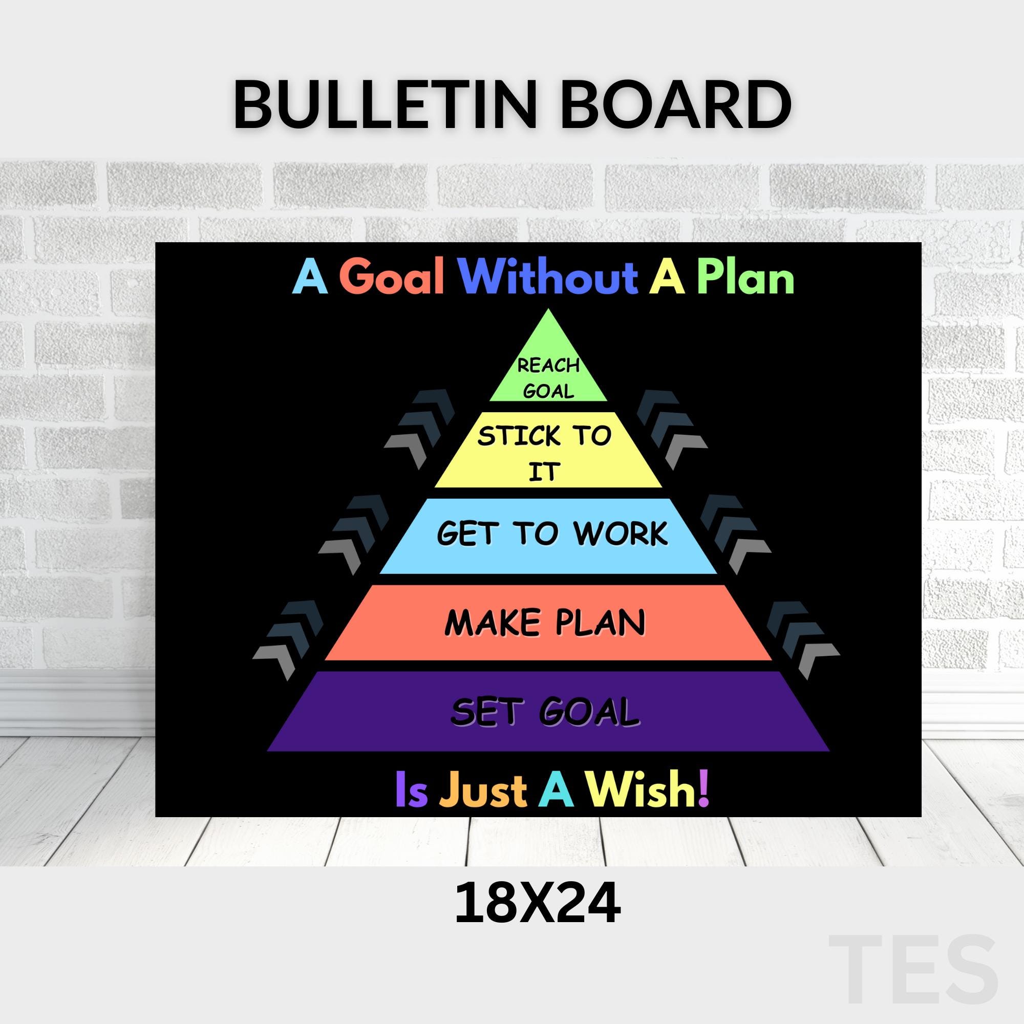 Goal Setting Poster, Bulletin Board, Classroom Poster, Teen Poster ...