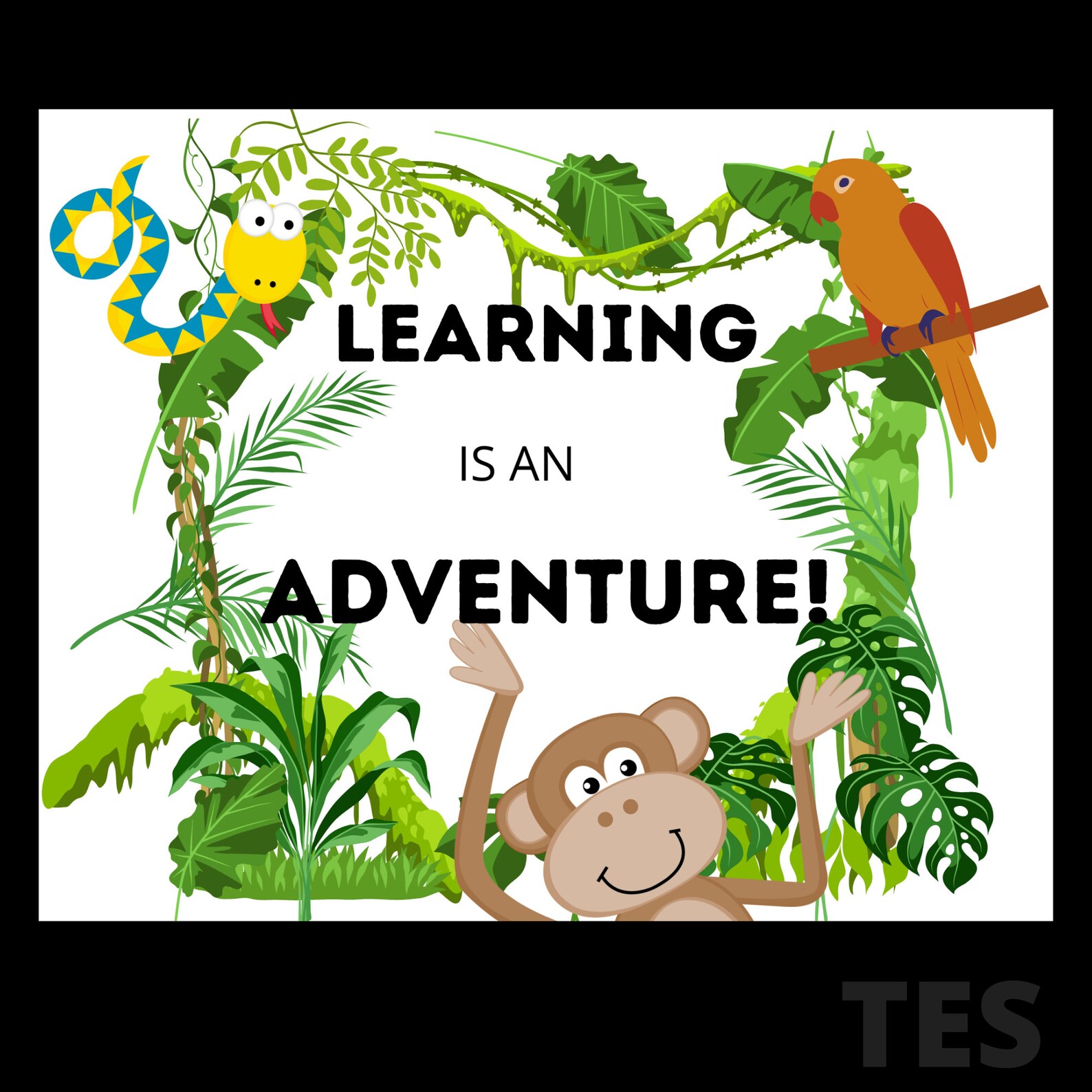 Printable Classroom Decor, Animal Print, Jungle Classroom Theme, Jungle ...