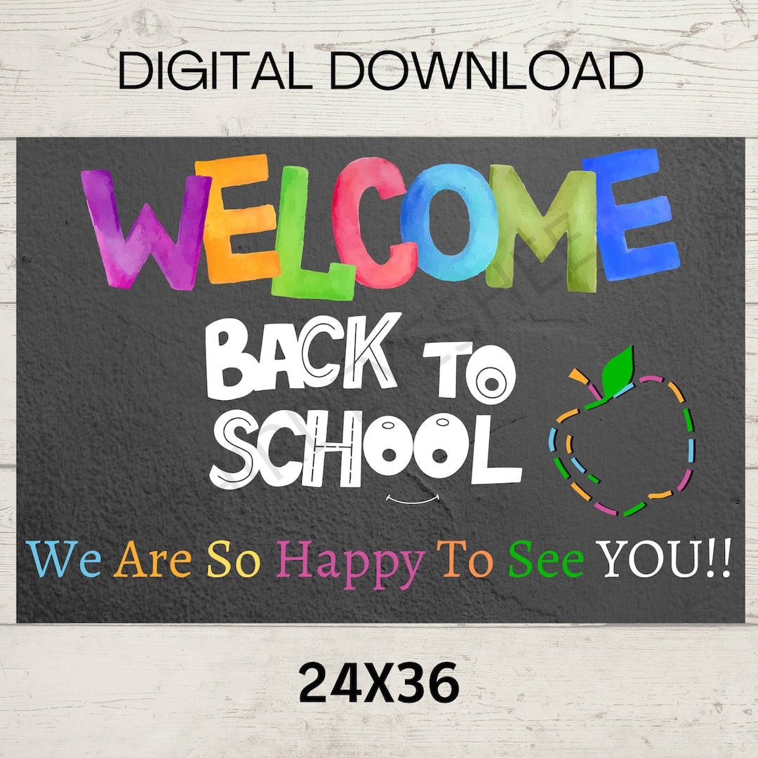 Welcome Back to School Poster, Classroom Decor, Wall Art, Classroom ...