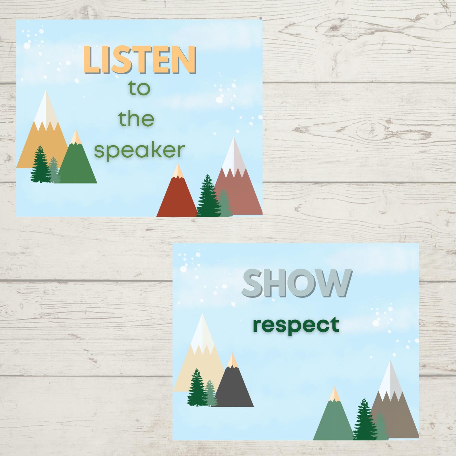 Mountain Classroom Rules, Mountain Bulletin Board, Mountain Classroom ...