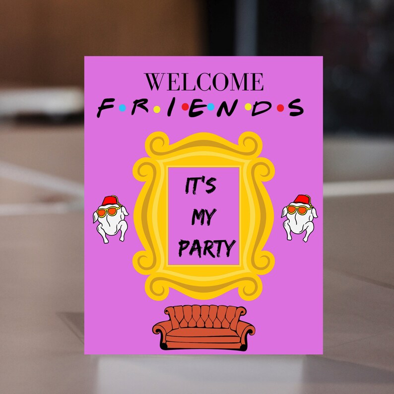 Friends Printable Party Signs Friends TV Show Friends - Etsy