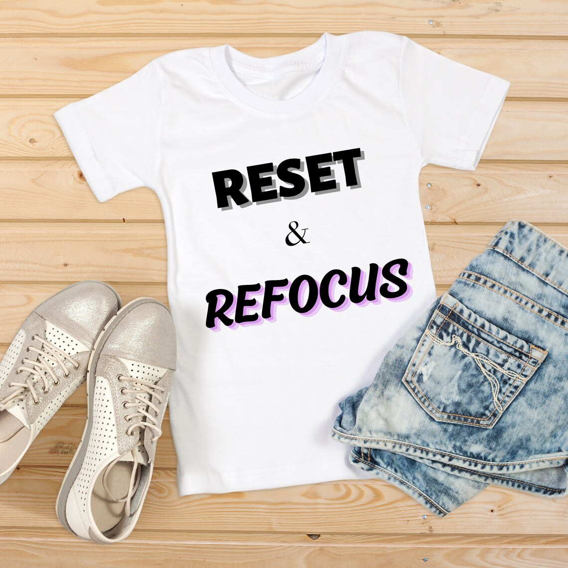 Reset & Refocus Printable, Wall Decor, Motivational Wall Art, Office ...