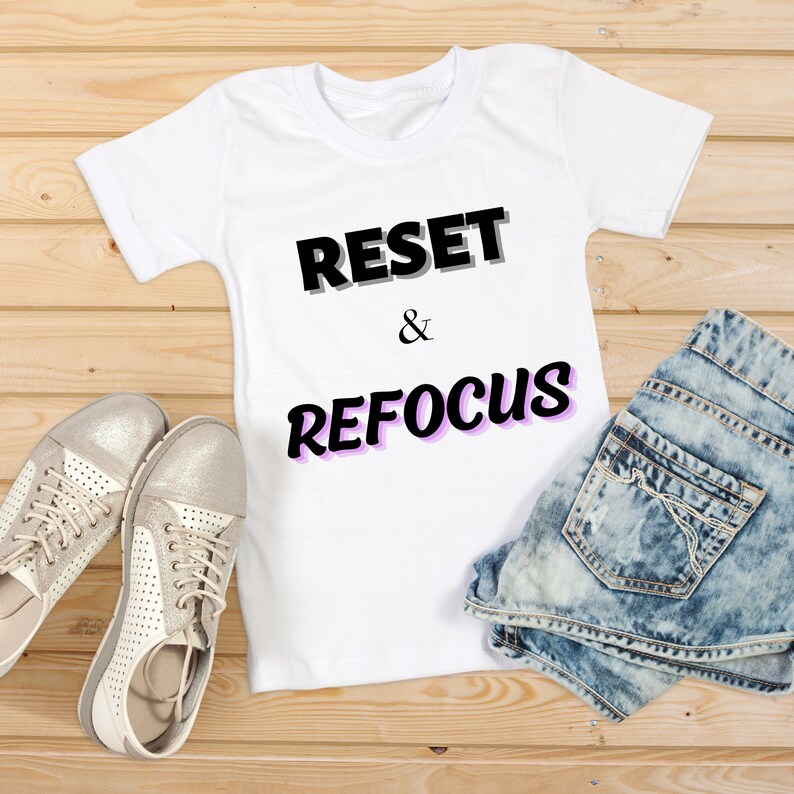 Reset & Refocus Printable, Wall Decor, Motivational Wall Art, Office ...