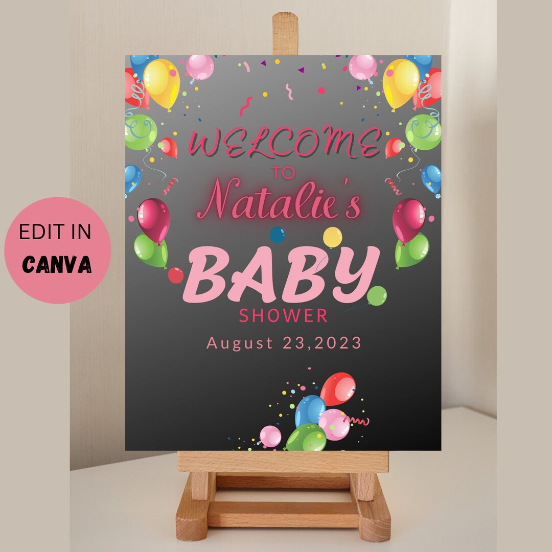 Baby Shower Welcome Sign, Welcome Sign, Baby Shower Decor, Party Signs ...