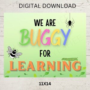 We Are Buggy for Learning, Classroom Bulletin, Bug Theme, Classroom ...