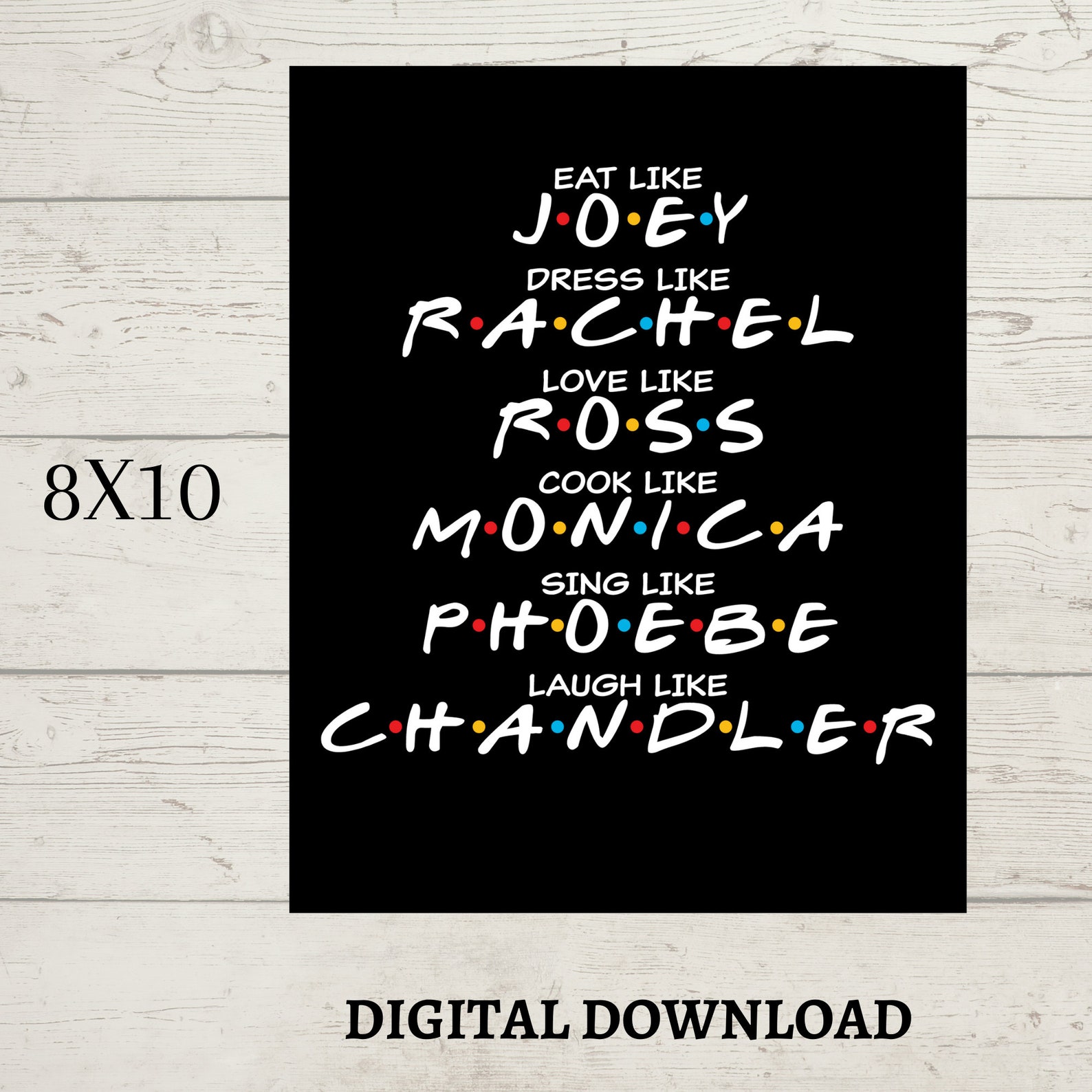 Friends TV Show Posters Friends Signs Friends Wall Prints - Etsy