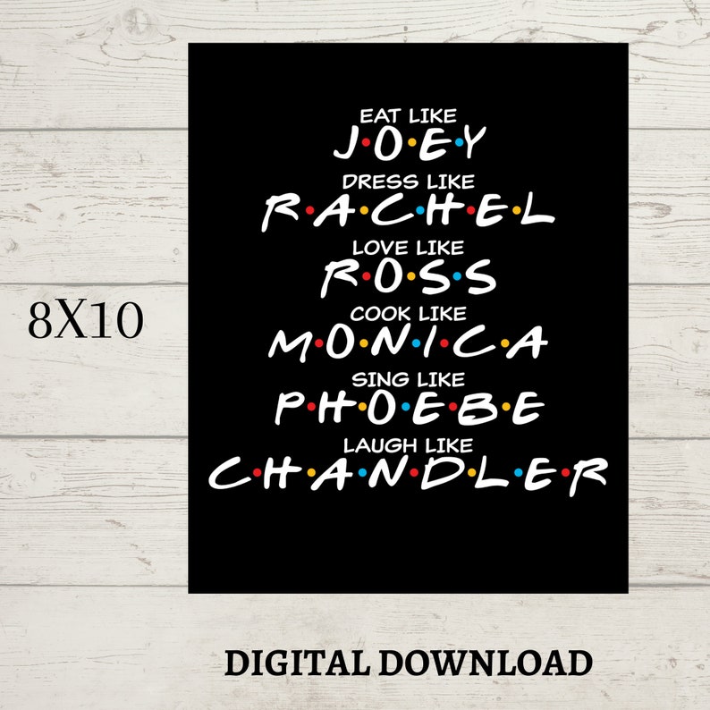 Friends TV Show Posters Friends Signs Friends Wall Prints - Etsy