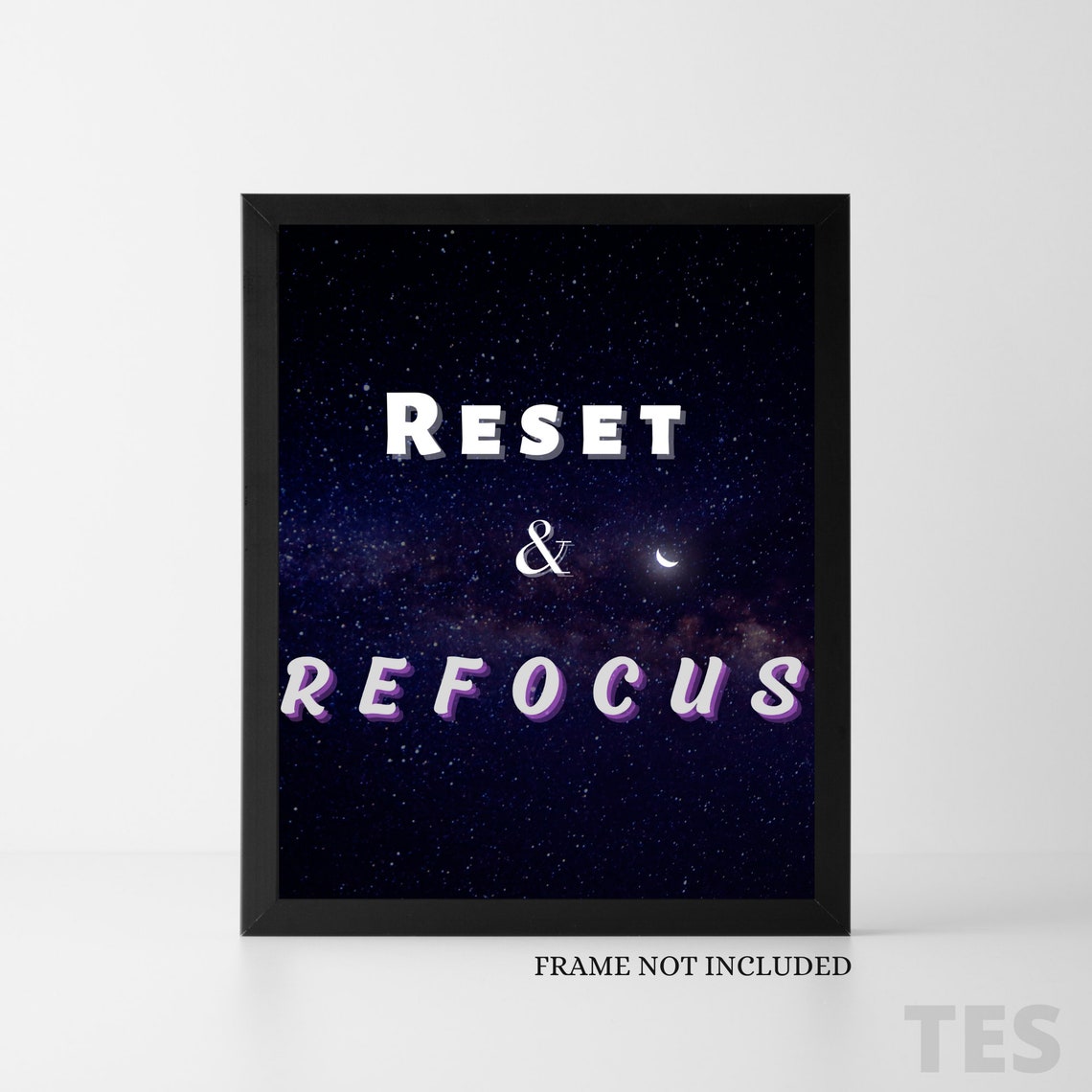 Reset & Refocus Printable, Wall Decor, Motivational Wall Art, Office ...