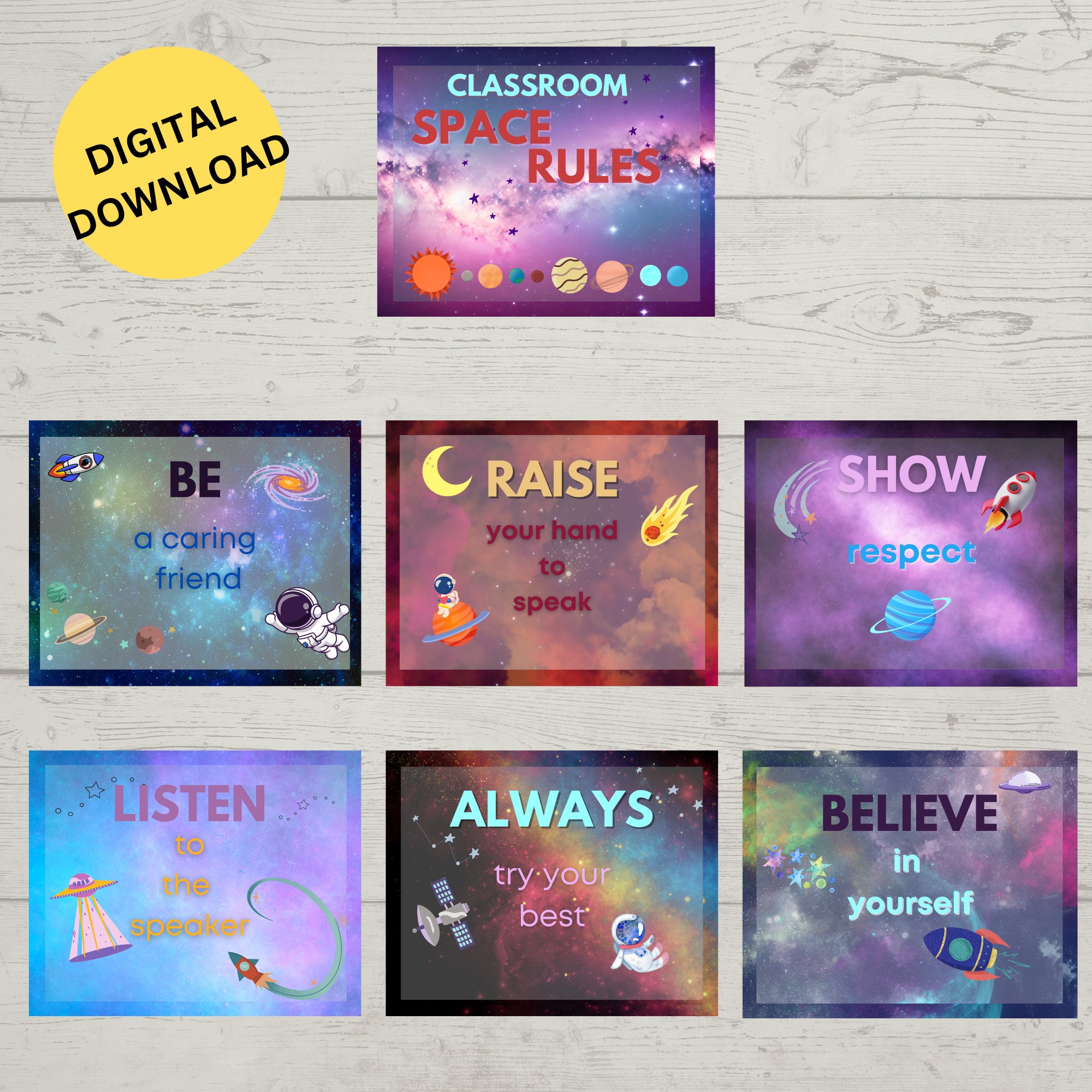 Classroom Space Rules, Bulletin Board, Classroom Posters, Universe ...