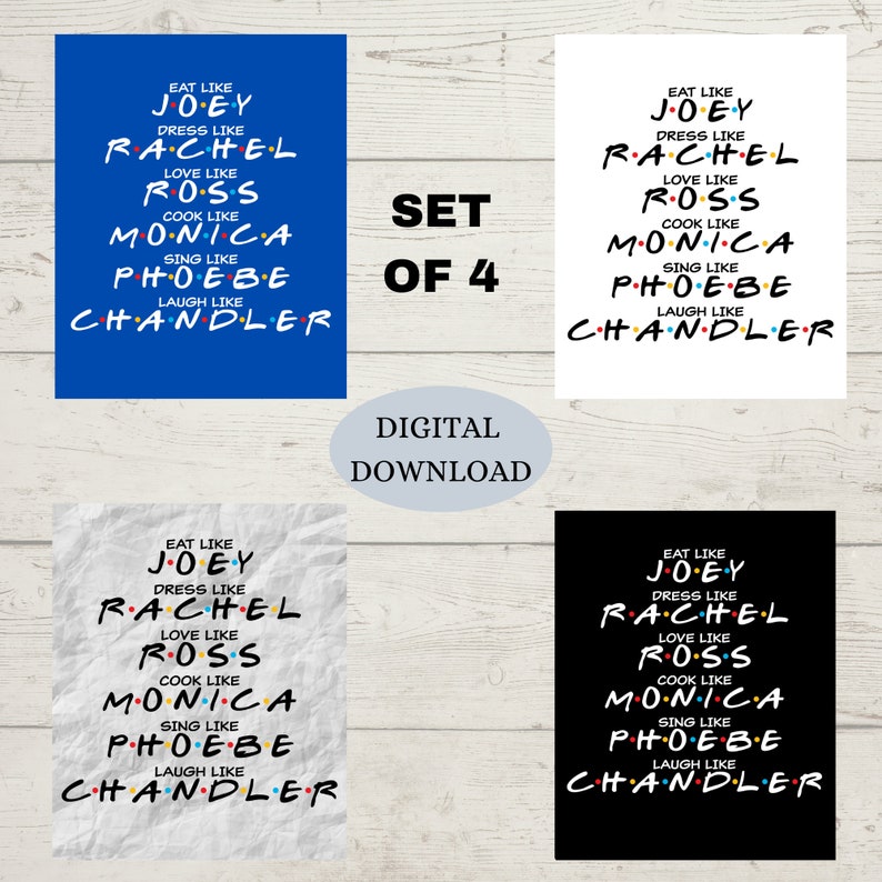 Friends TV Show Posters, Friends Signs, Friends Wall Prints, Wall Decor ...