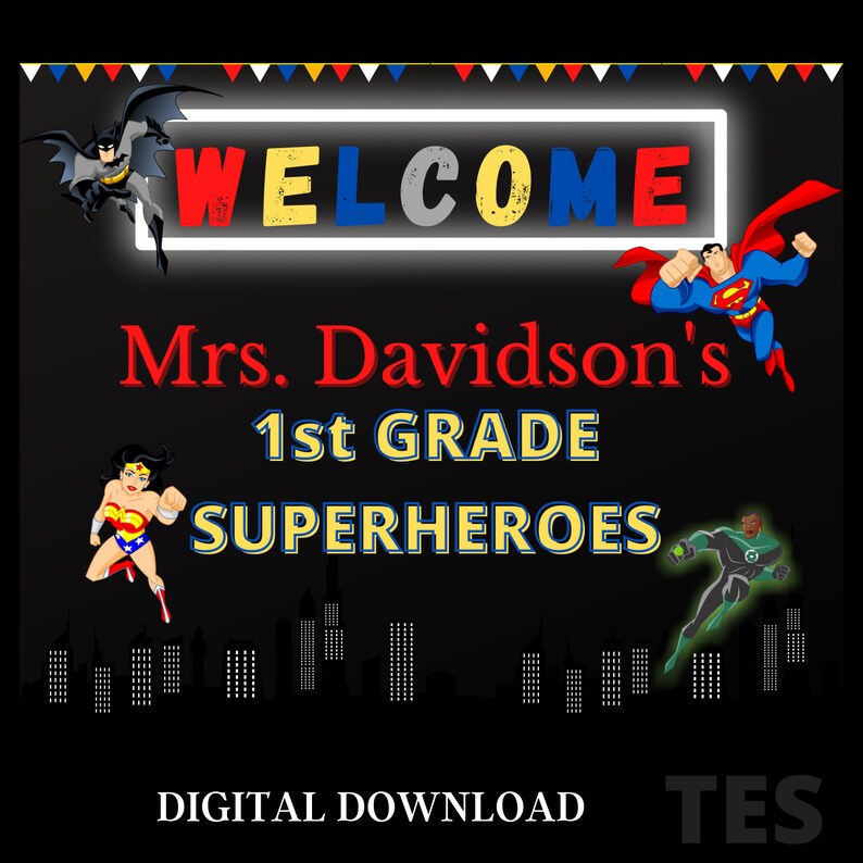 Editable Classroom Superhero Welcome Poster, Superhero Bulletin ...