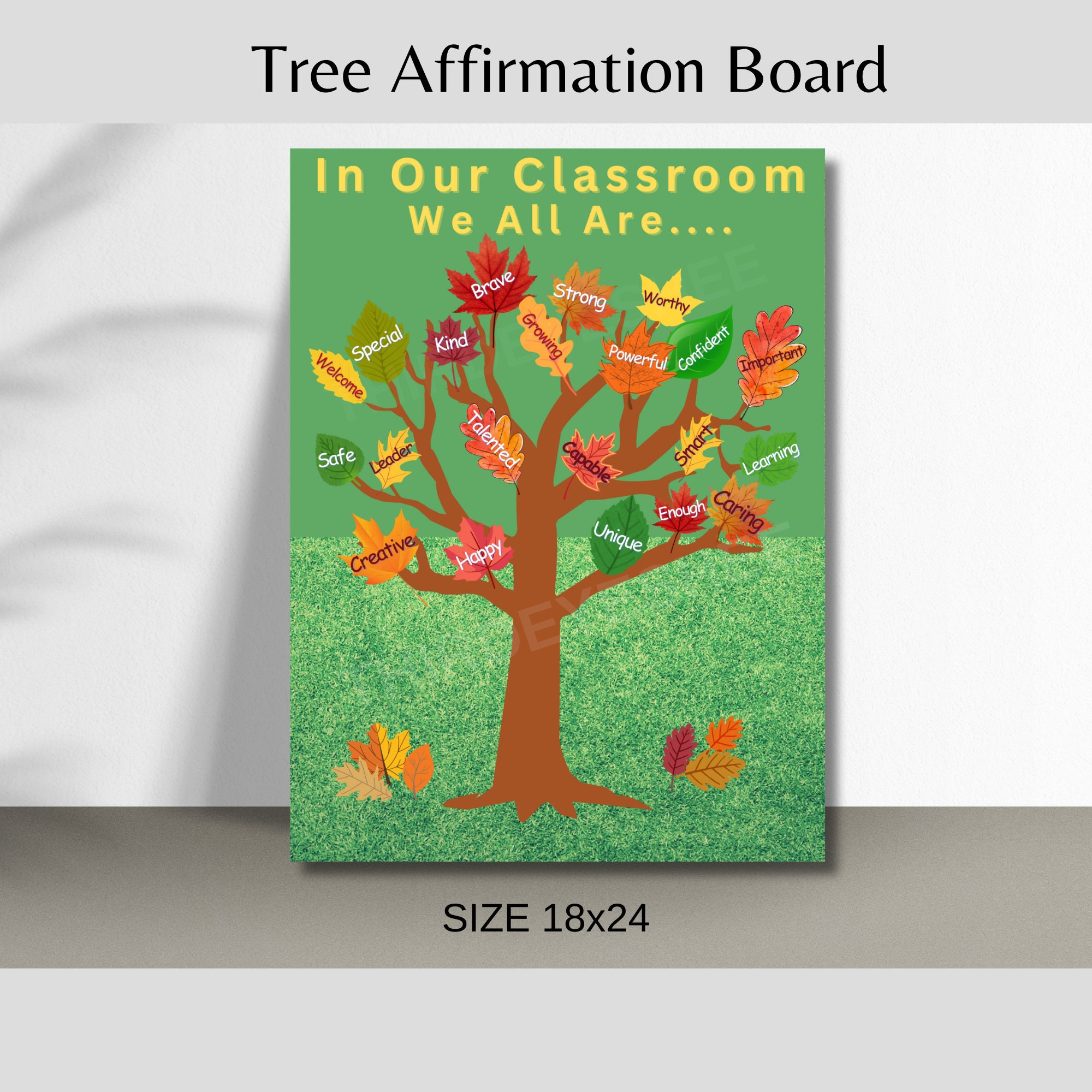 Affirmation Bulletin Board, Tree Affirmation, Classroom Bulletin Board ...