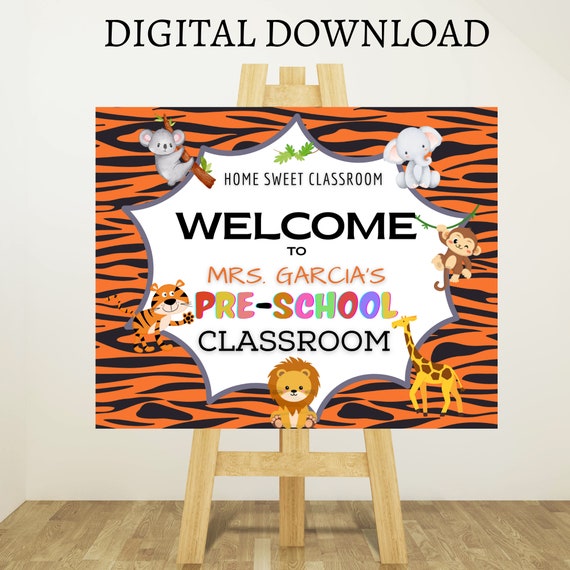 Safari Welcome Sign Classroom Decor Jungle Theme Teachers - Etsy