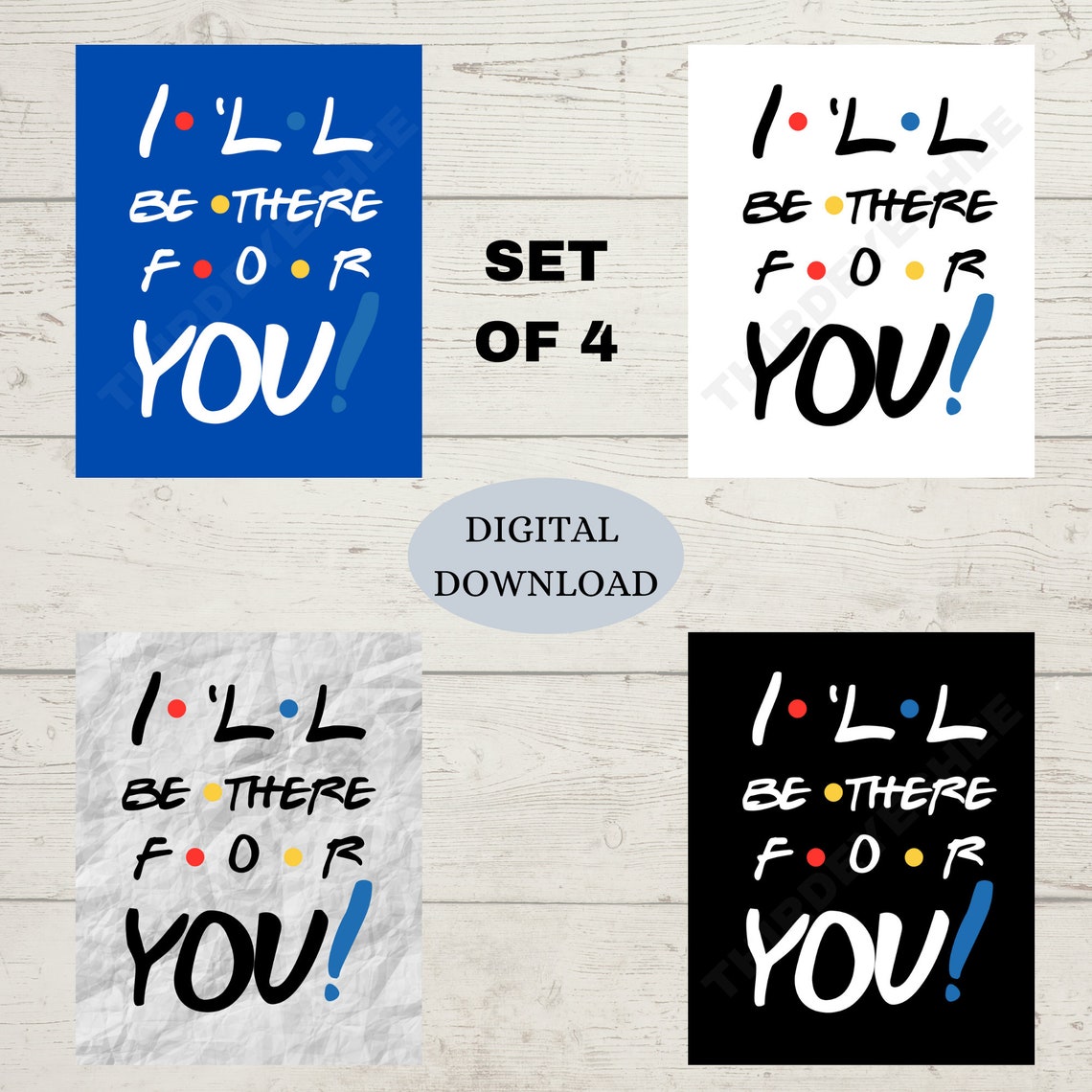 Friends Show Wall Art Printable Poster Set Friends Signs - Etsy