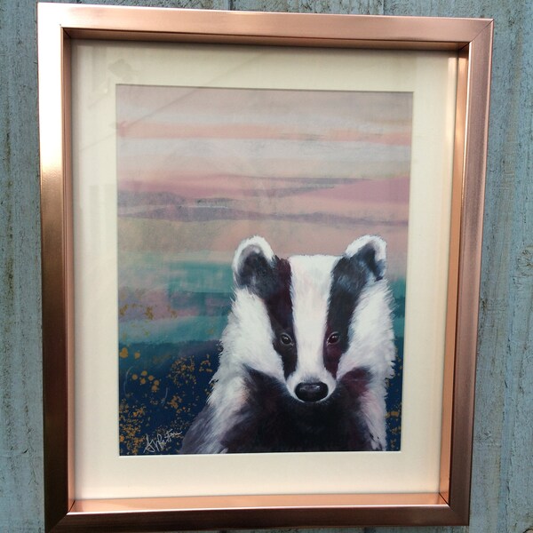 Badger Print - Etsy UK