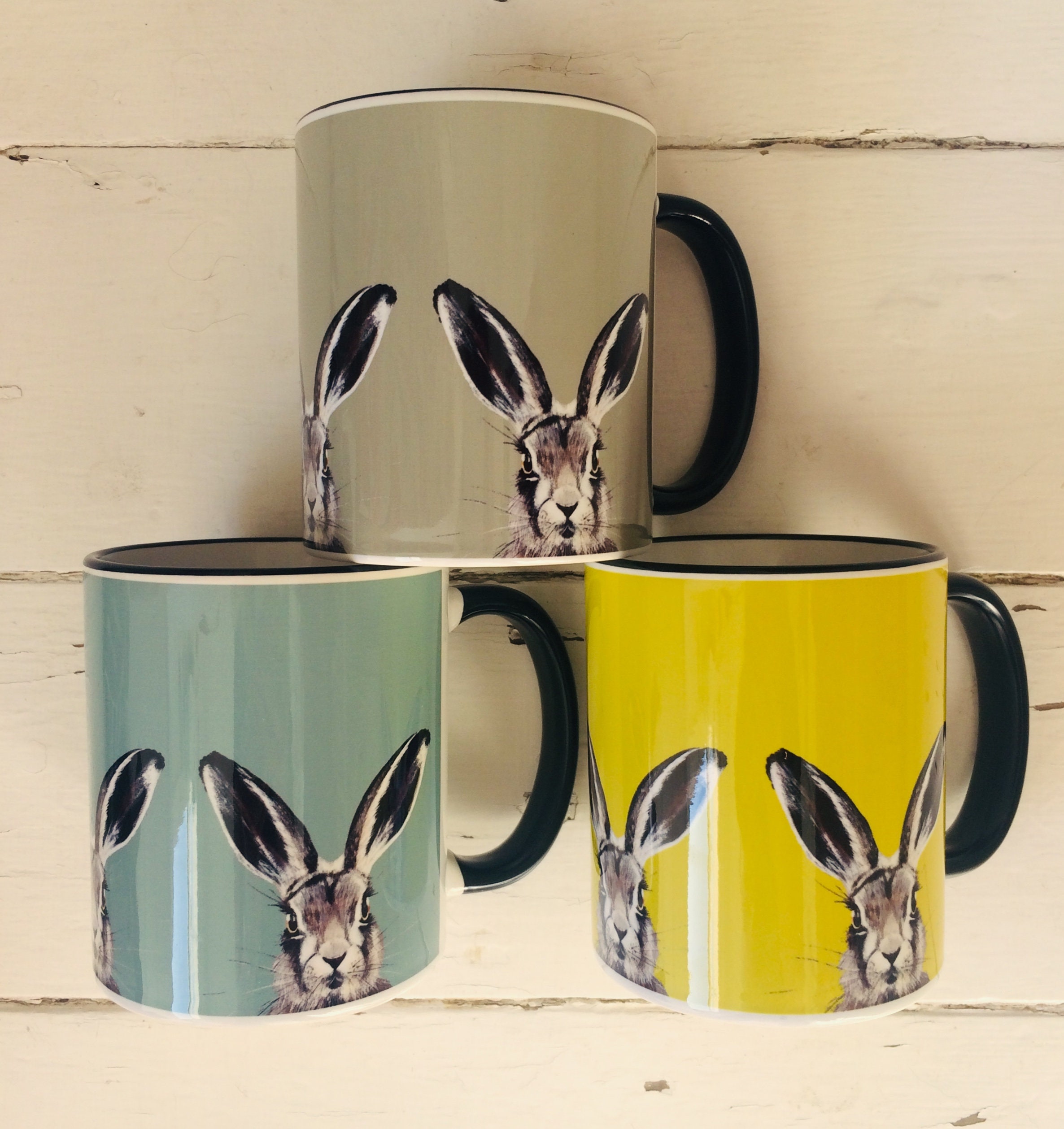 Hare Mug Stylish Country Farmhouse Rabbit Contemporary Stand - Etsy UK