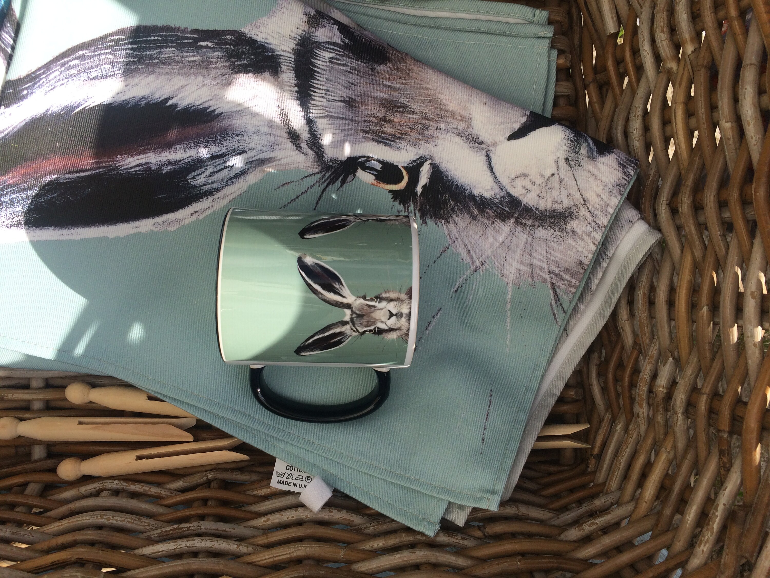 Super Hare tea towels linen mix stiffkey blue country - Etsy.de