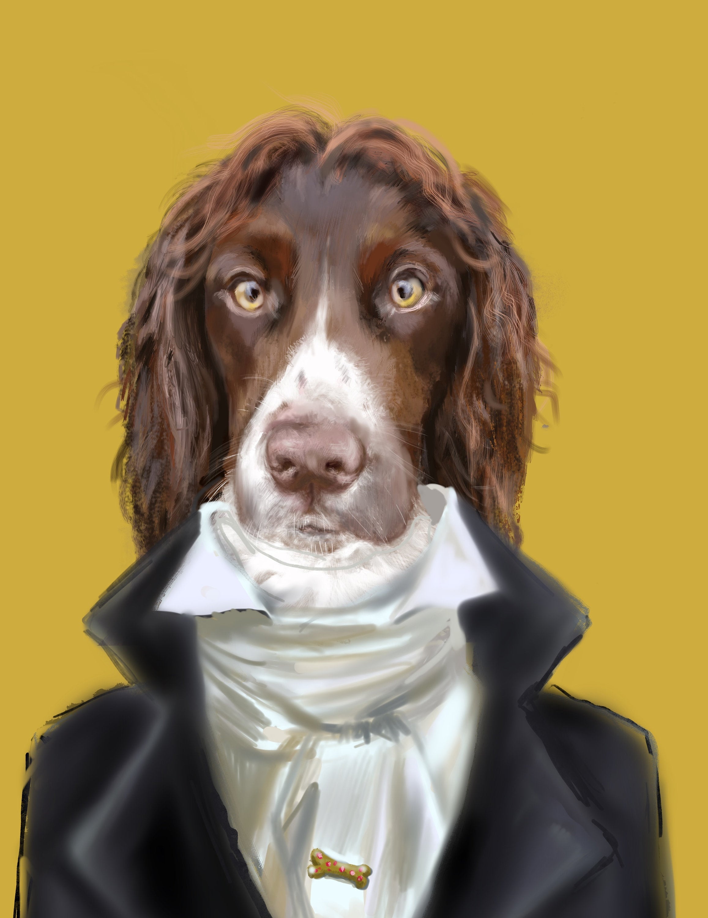 New Working cocker spaniel print available framed Mr Darcy | Etsy