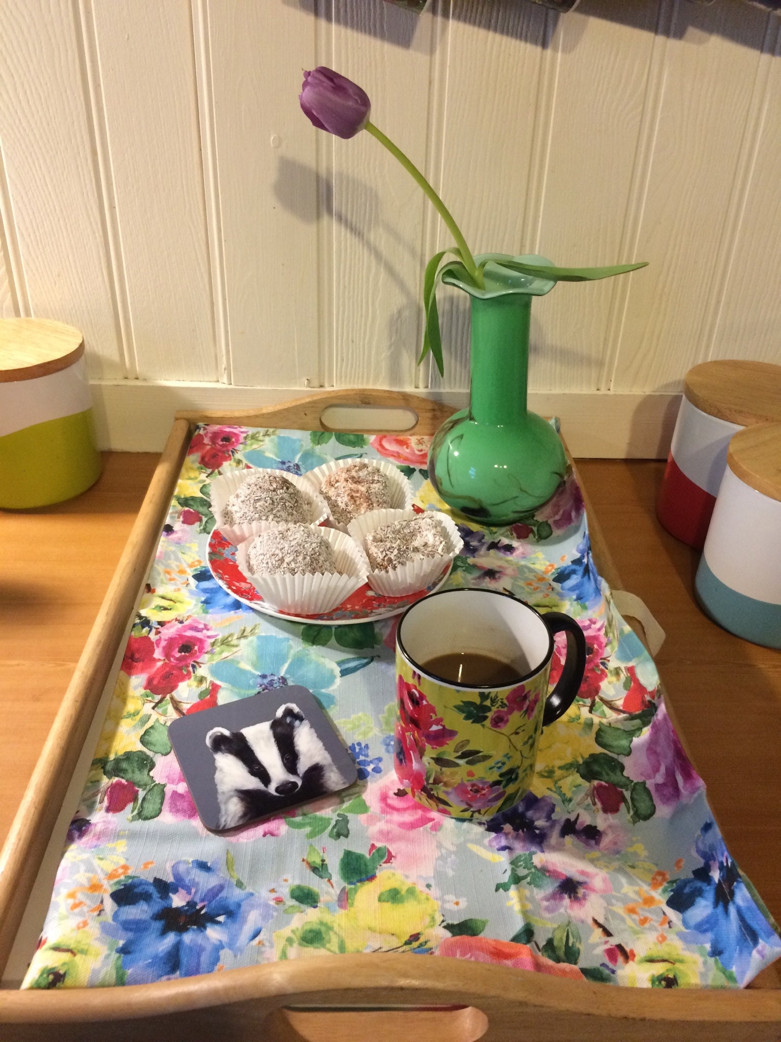 Floral Linen Union Tea Towel Tray Cloth Perfect Gift Country - Etsy Canada