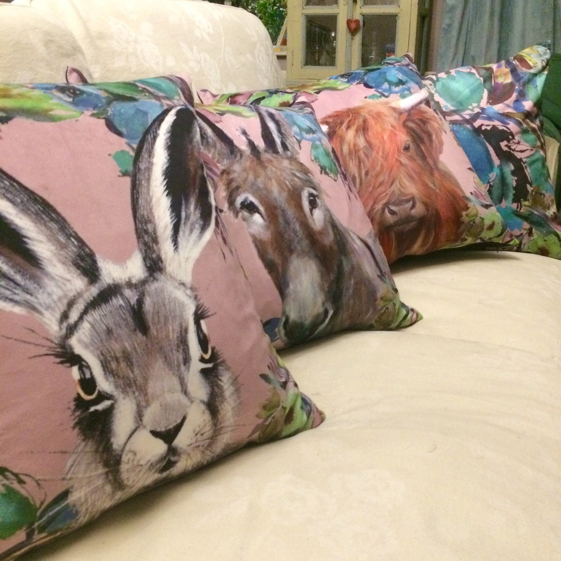 Add Country Chic to Any Decor With This Cute Hare Cushion - Etsy UK