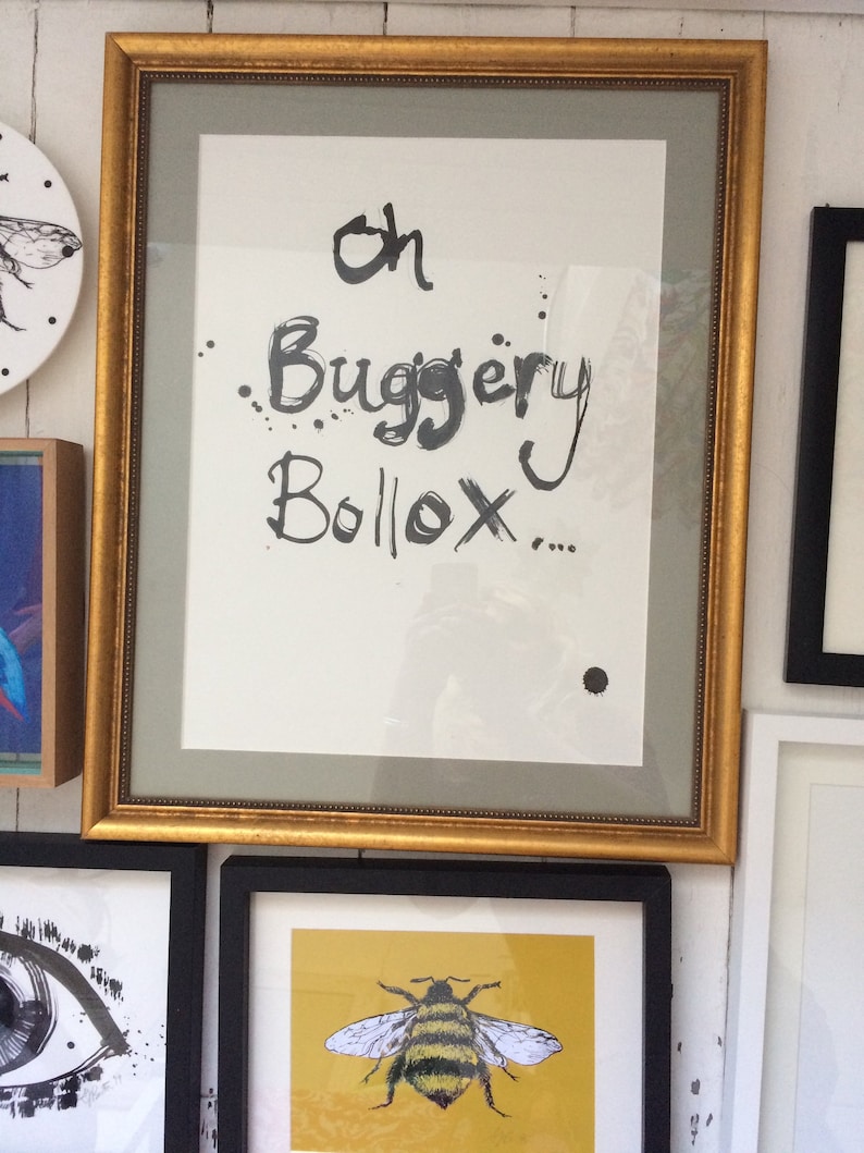 Handmade Sweary Art for Fathers Day 'oh Buggery - Etsy UK