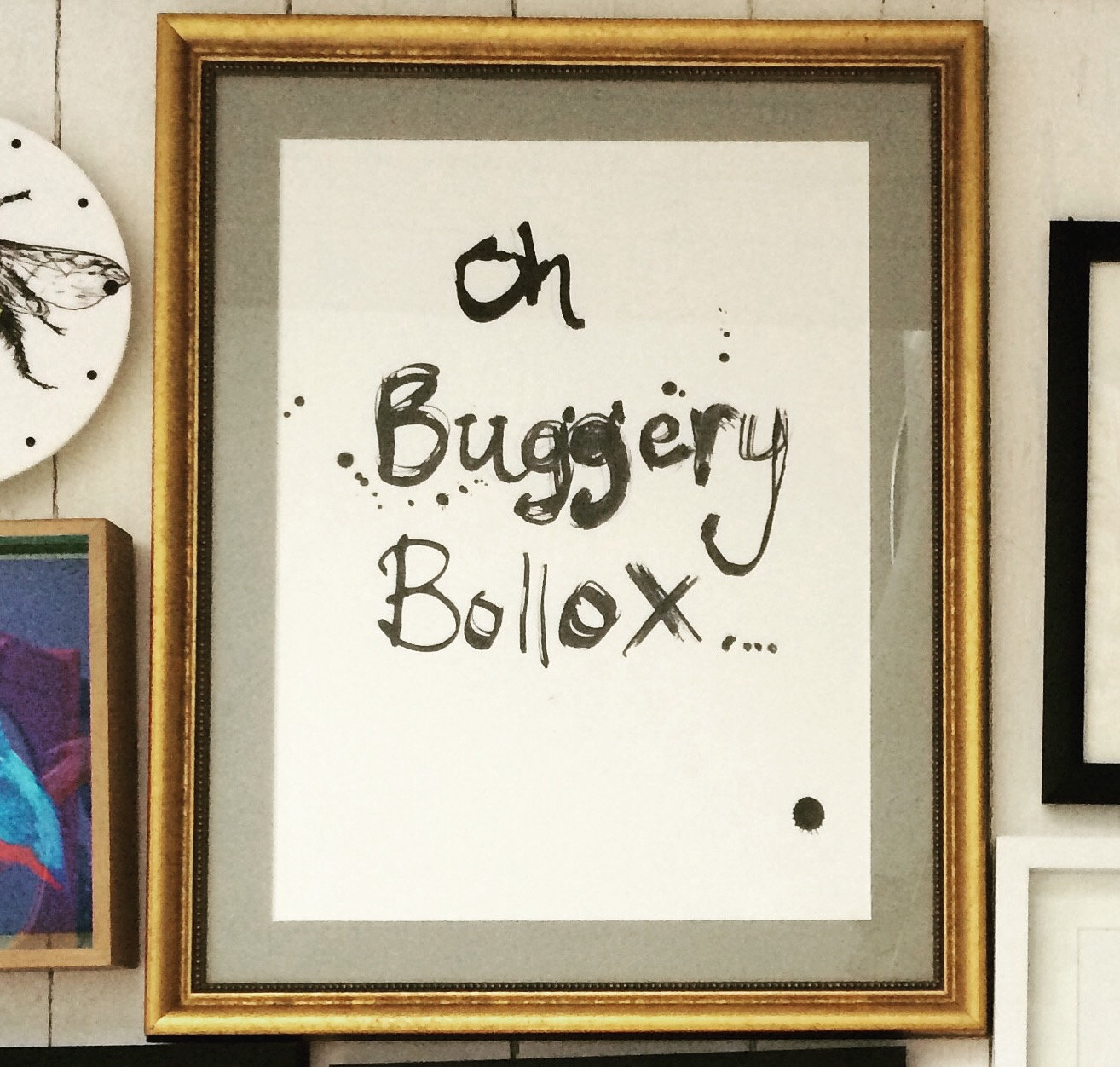 Handmade sweary art for fathers day 'Oh Buggery | Etsy