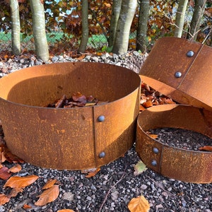 Riveted Corten Steel Ring Planters - Etsy UK