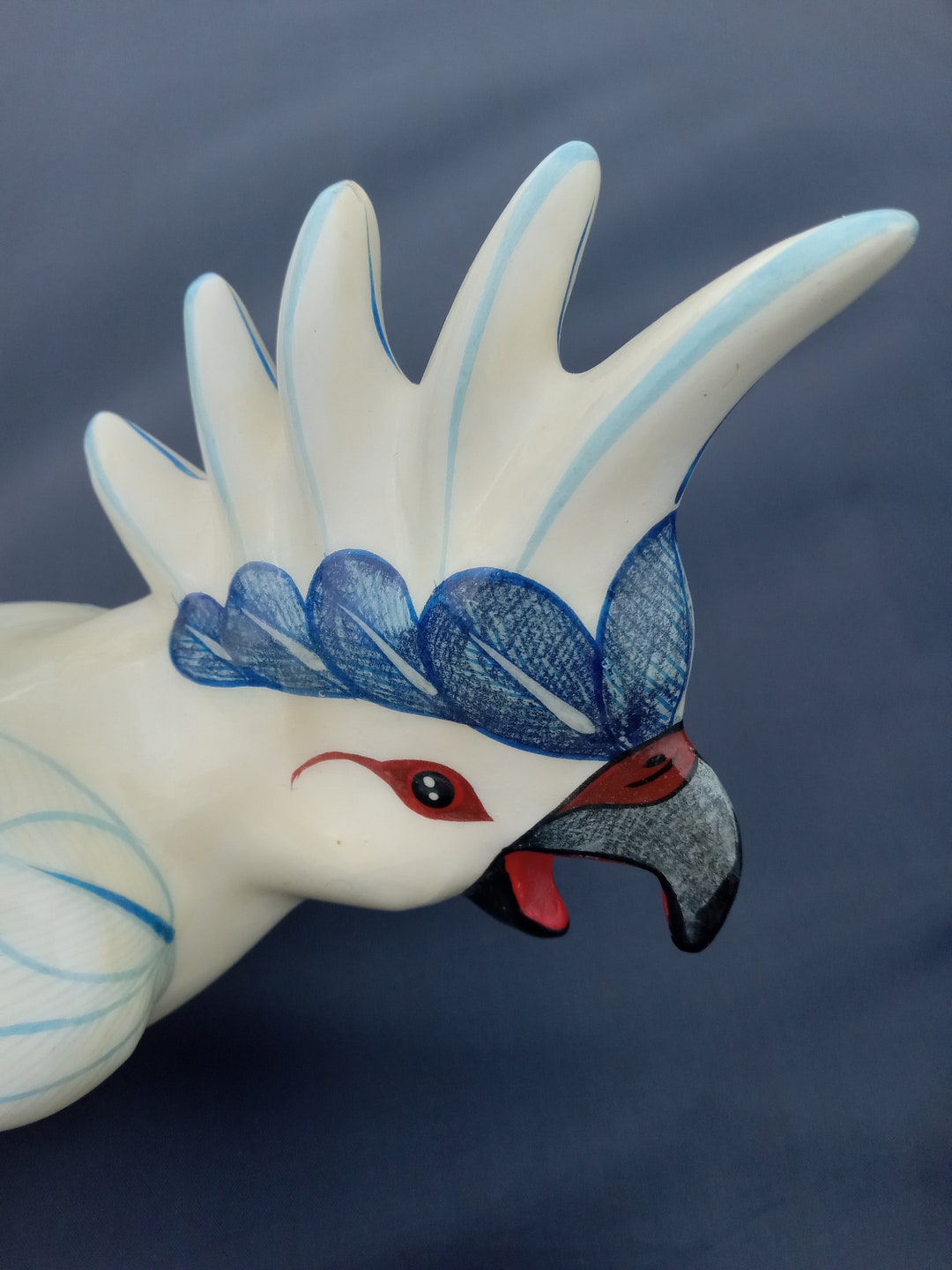 Vintage Large Paper Mache Hand Paint Parrot Signed - Etsy