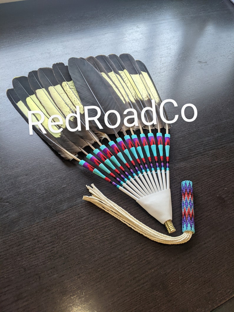 Yellow Tail Black Cockatoo Peyote Fan - Etsy Australia