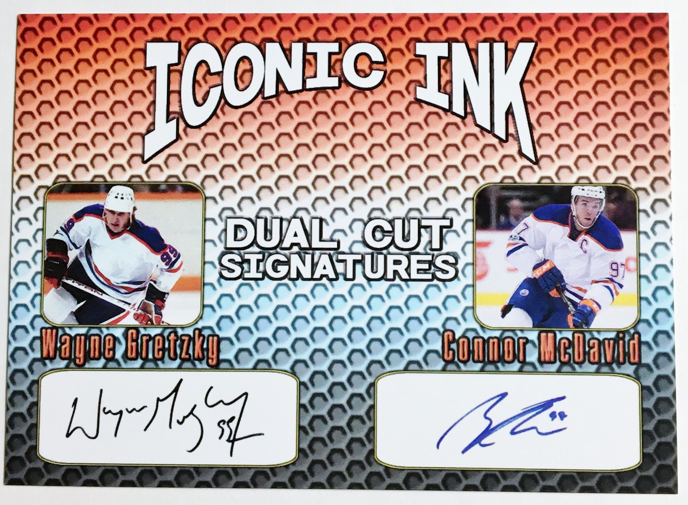 Wayne Gretzky Iconic Ink facsimile auto autograph Edmonton Oilers only ...
