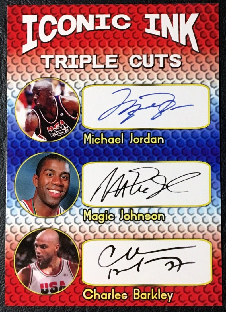 Iconic Ink Triple Cuts Facsimile Autograph Michael Jordan - Etsy